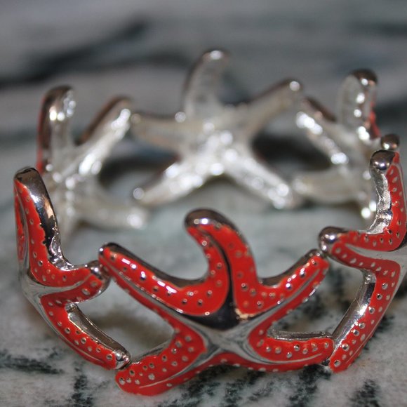 Sea Shack | Jewelry | Nwt Sea Life Orange Starfish Stretch Bracelet ...